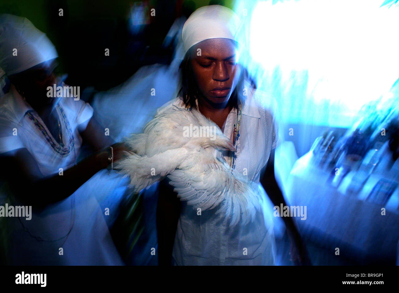 India Colon preforms a Santeria ceremony in New York City on Sunday ...