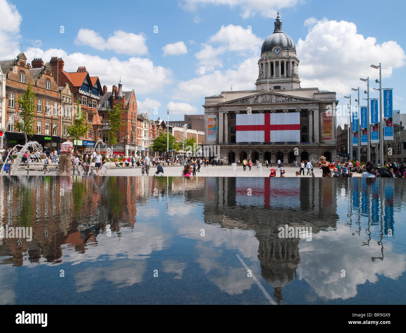 Market Square in Nottingham City Centre, Nottinghamshire England UK ...