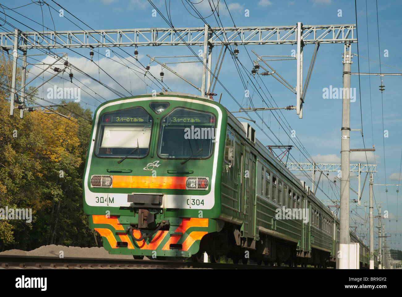 Russian electric train Stock Photo - Alamy