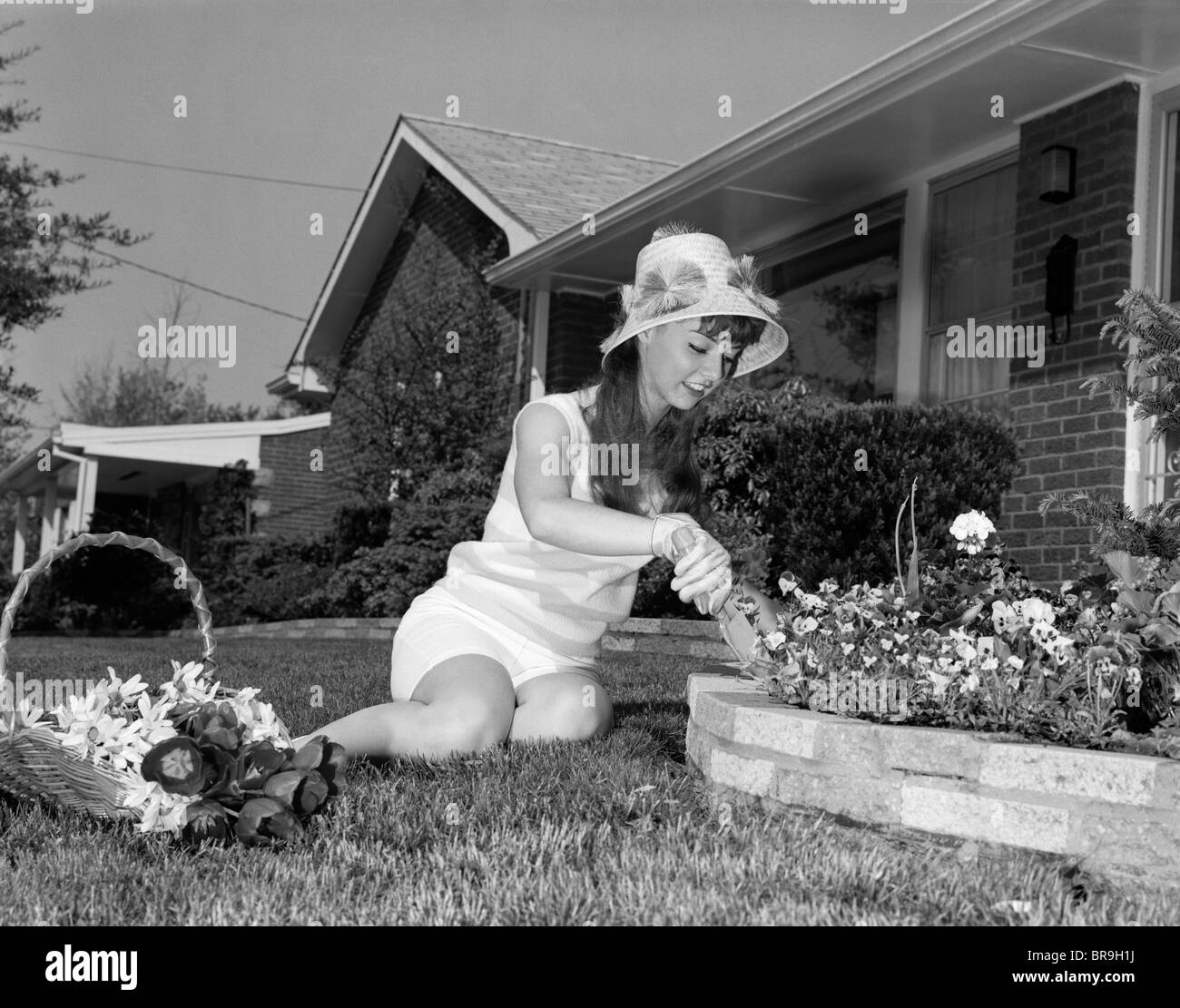 Vintage retro old gardening Black and White Stock Photos & Images - Alamy