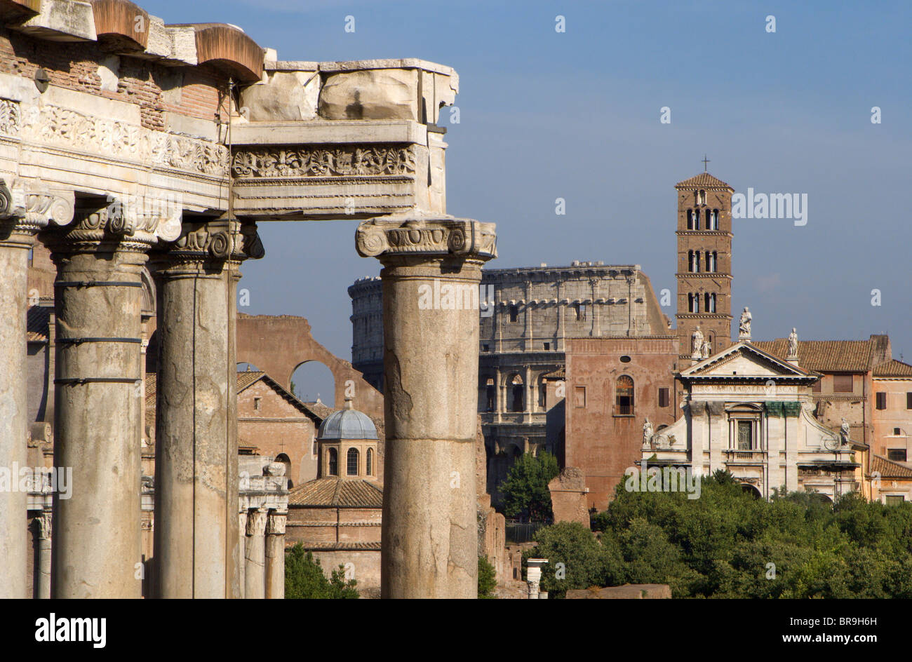 Rome - columns from Forum romanum Stock Photo - Alamy