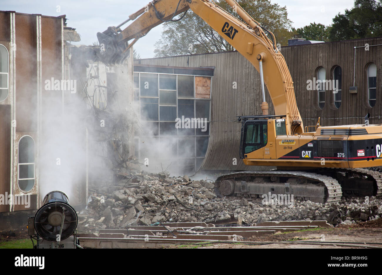 Detroit, Michigan - The Amelia Earhart Middle School is demolished. The ...