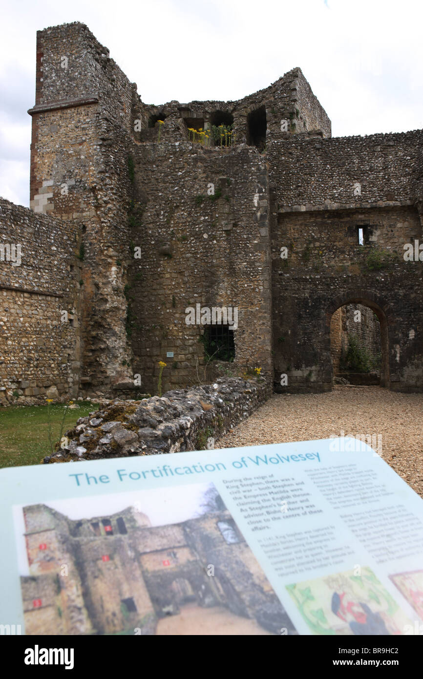 Wolvesey castle fortifications, Winchester, Uk Stock Photo - Alamy