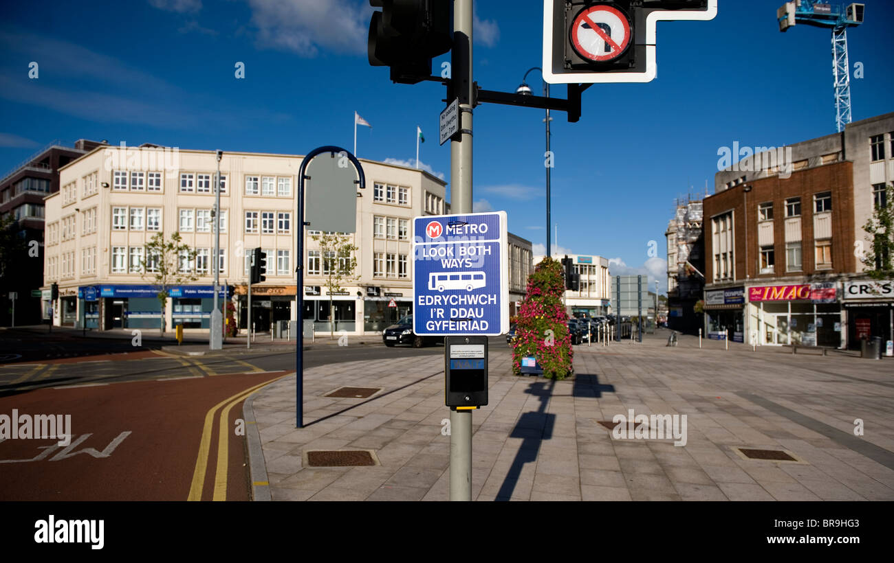 Swansea ( Abertawe ), West Glamorgan,South Wales, UK. Street scene ...