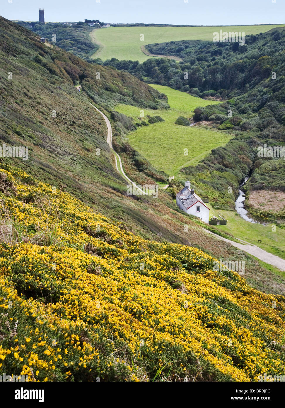 Abbey River valley at Blackpool Mill looking to Stoke church on the ...