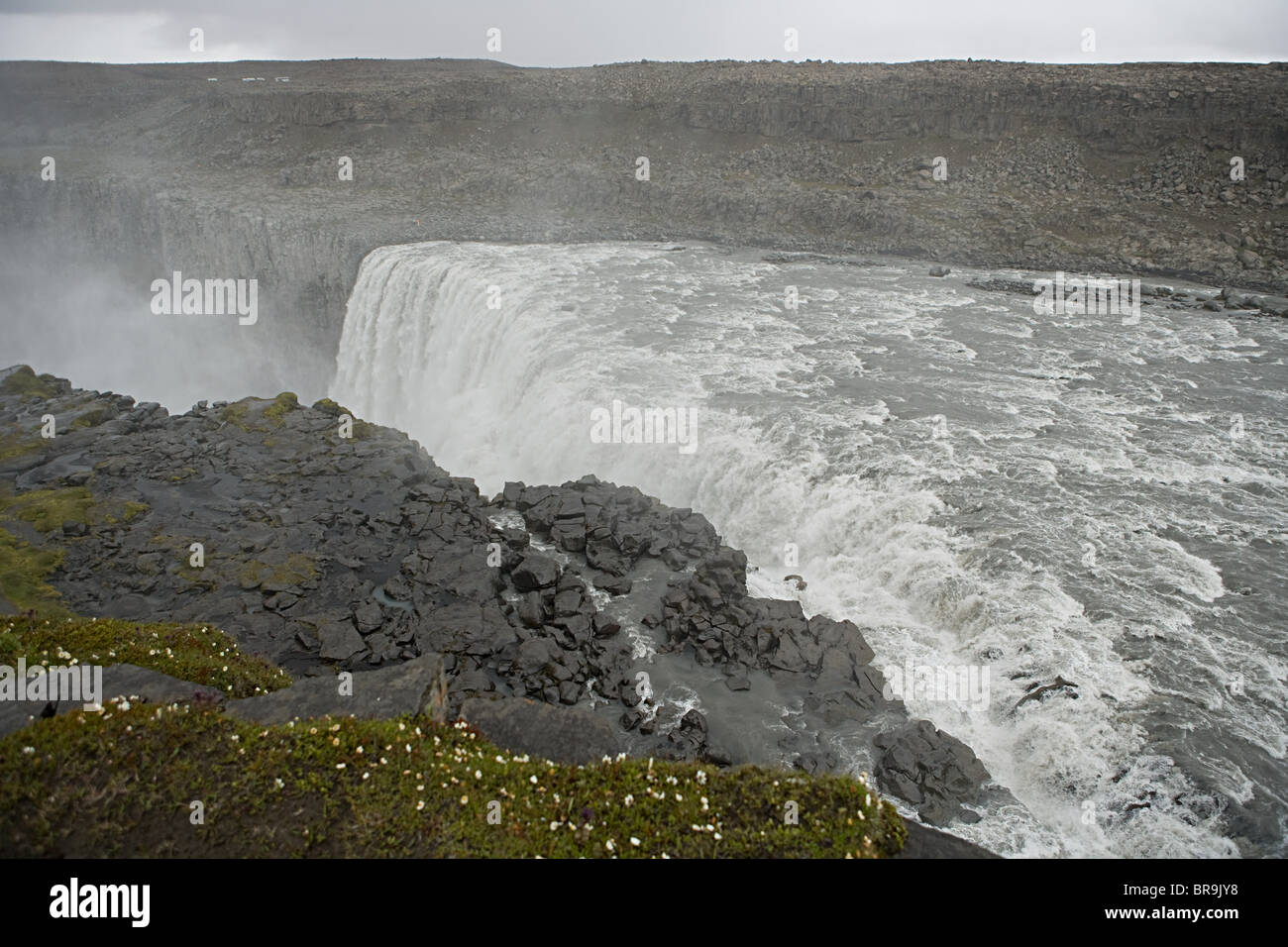 Aerial view over skogafoss waterfall hi-res stock photography and ...