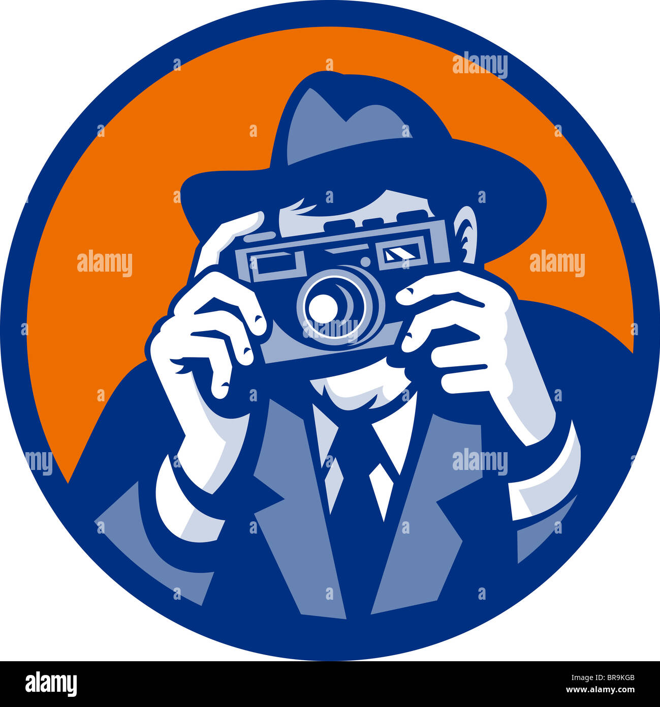 Retro photographer fedora hi-res stock photography and images - Alamy