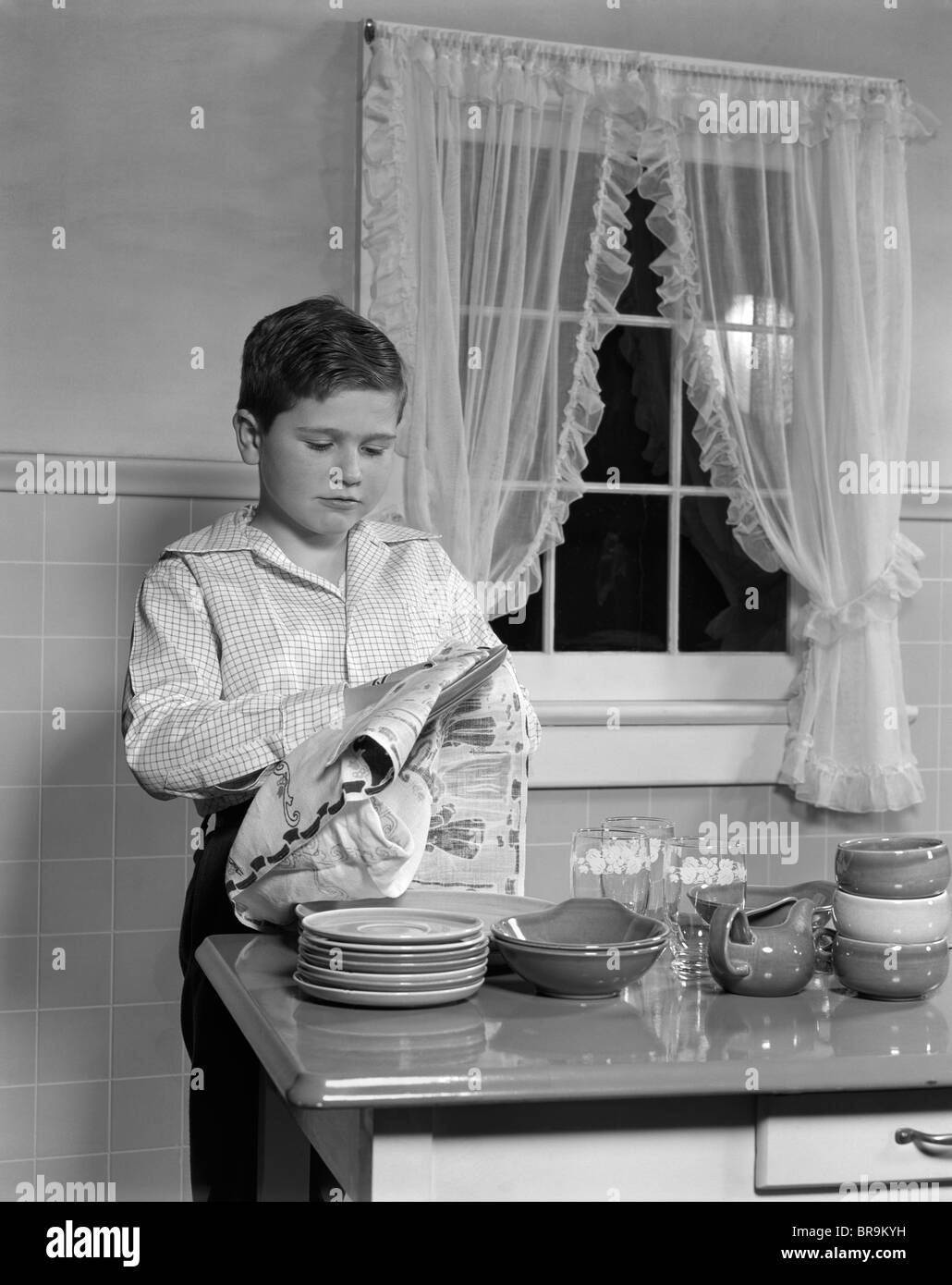 Table busy Black and White Stock Photos & Images - Alamy