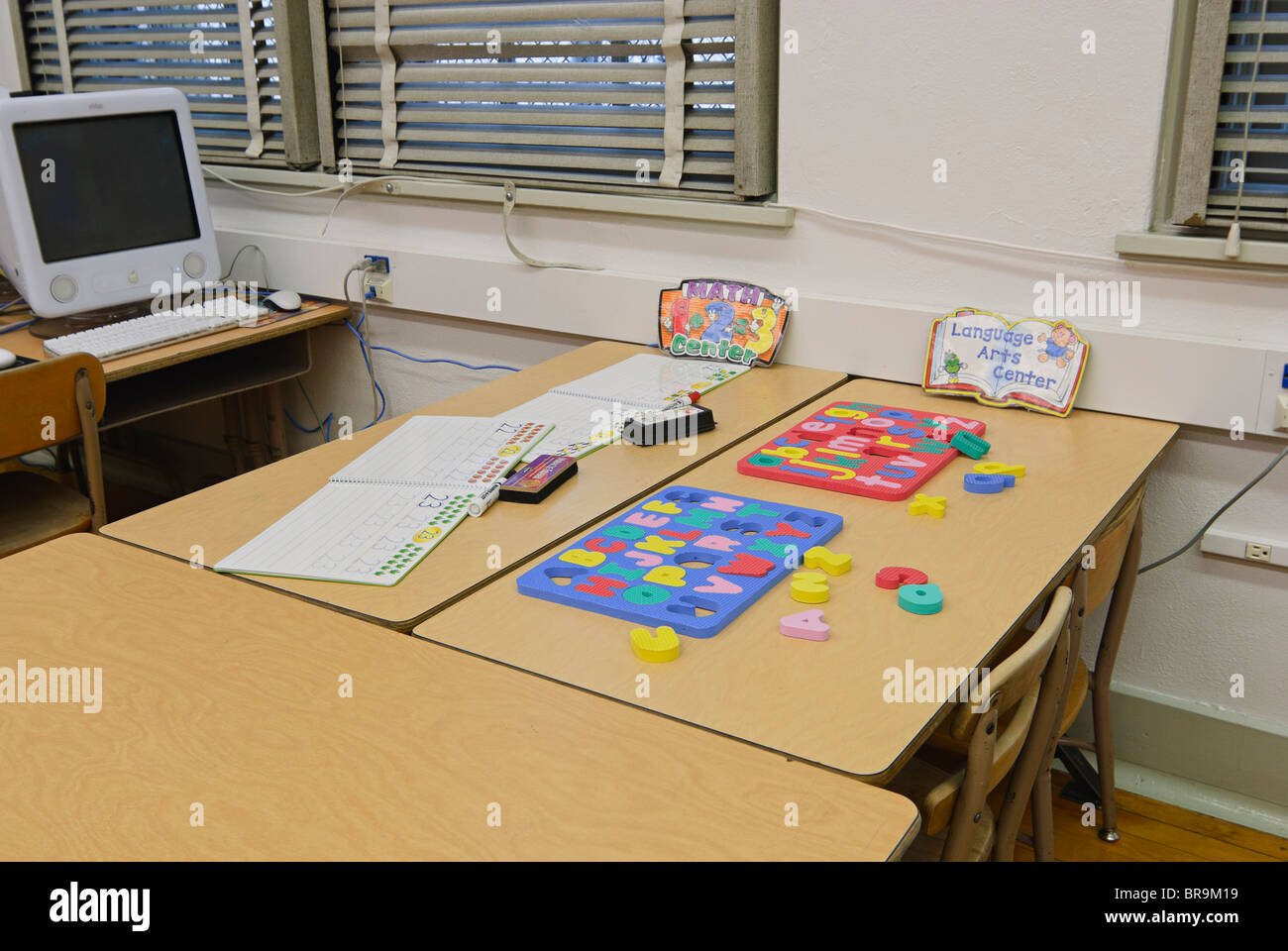 Kindergarten and First Grade classroom Stock Photo - Alamy