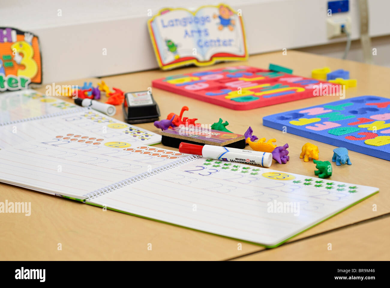 Kindergarten and First Grade classroom Stock Photo - Alamy