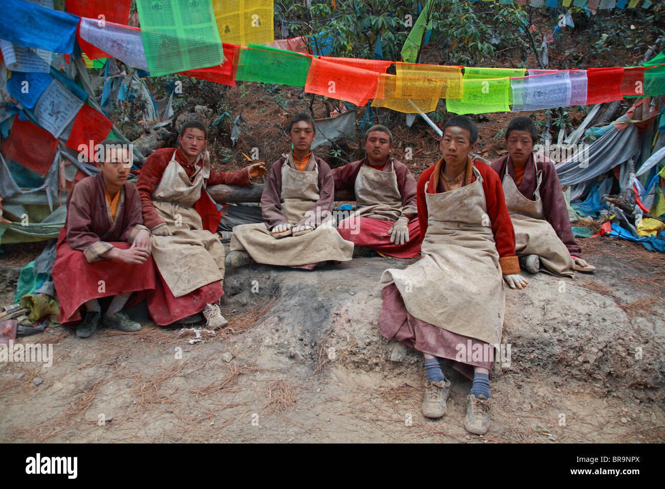 Buddhist monks on a worship pilgrimage in Yunnan,China Stock Photo - Alamy