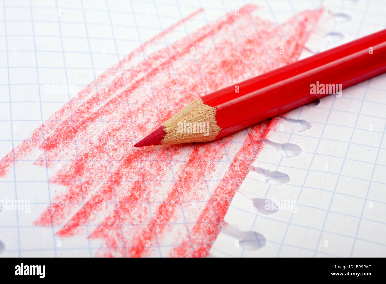 Red pencil crayon hi-res stock photography and images - Alamy