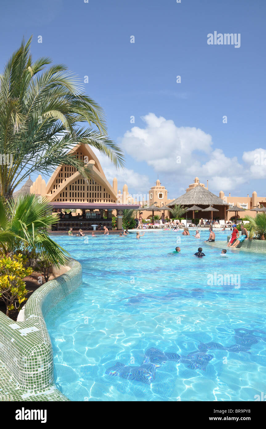 Swimming pool Sal Cape Verde ClubHotel Riu Garopa Stock Photo - Alamy