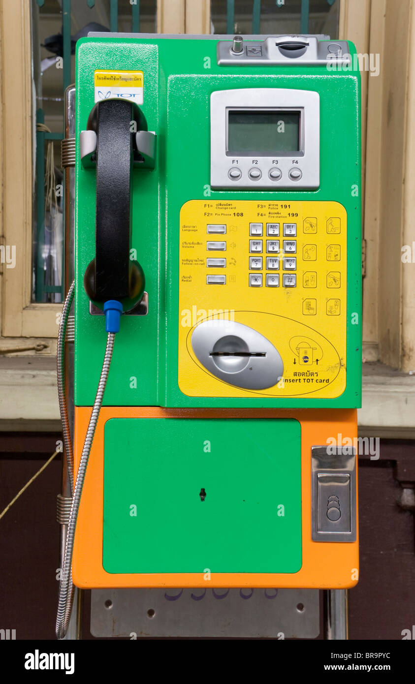 Public Telephone Thailand Bangkok Stock Photo - Alamy