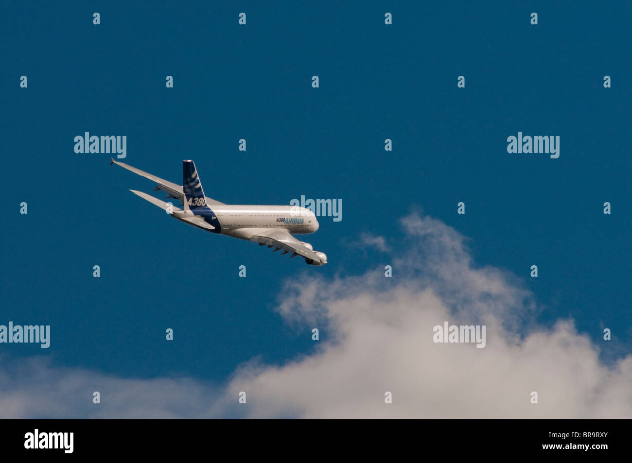 A380 Airbus Aircraft Banking and Climbing Out Stock Photo - Alamy