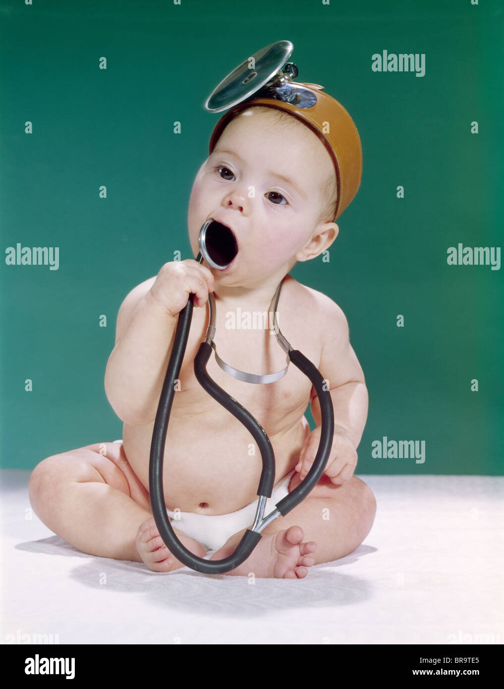 Baby girl wearing diapers in hi-res stock photography and images - Alamy