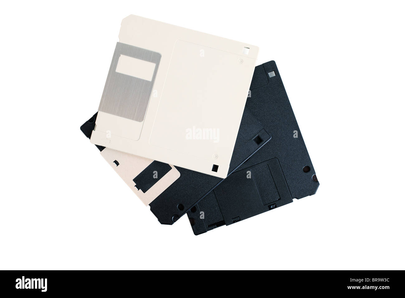 Computer floppy disks isolated on white background closeup Stock Photo ...