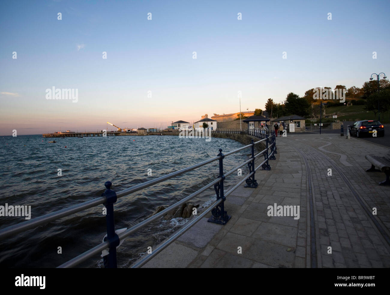 Swanage Harbour, autumn evening Stock Photo - Alamy