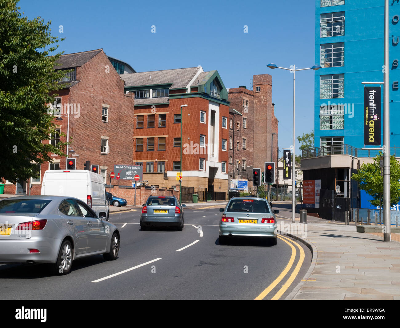 Belward Street by the Arena in Nottingham City, Nottinghamshire England ...