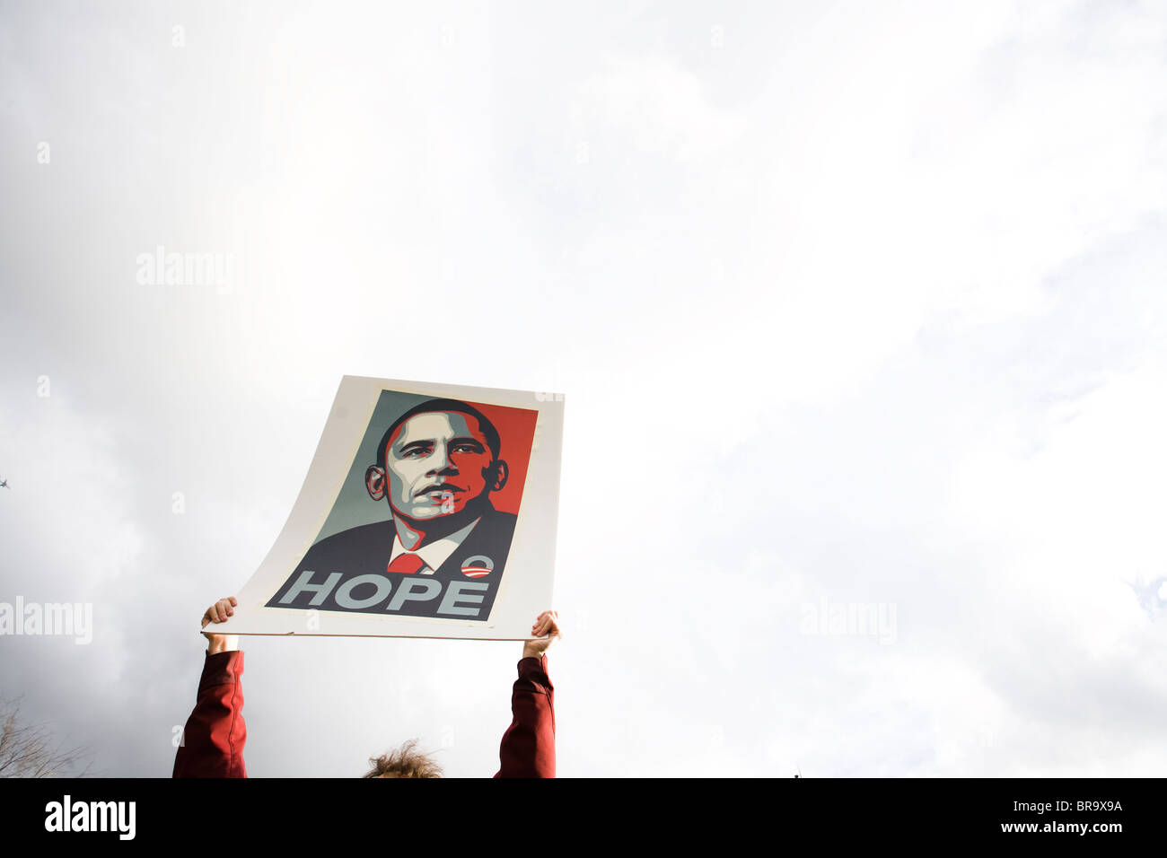 A Barack Obama sign reading Stock Photo - Alamy