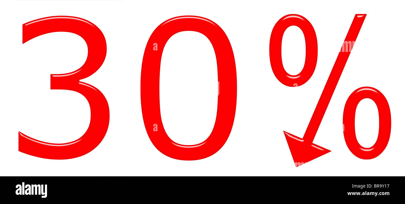 3d thirty percent off Stock Photo - Alamy