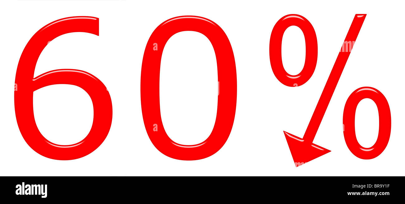 60% off sixty percent Cut Out Stock Images & Pictures - Alamy
