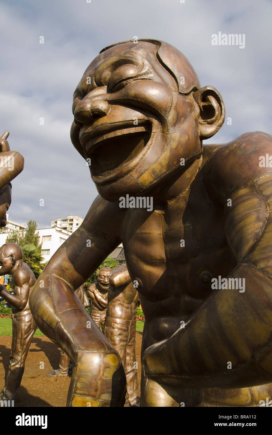 "A-maze-ing Laughter", sculptures by Yue Minjun. Vancouver, British ...