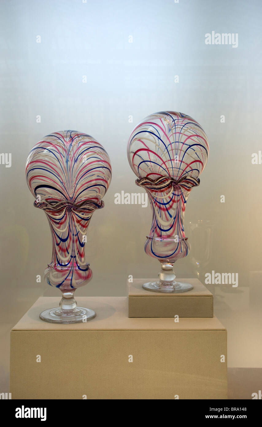 Antique American glass witching balls in American Wing Metropolitan ...