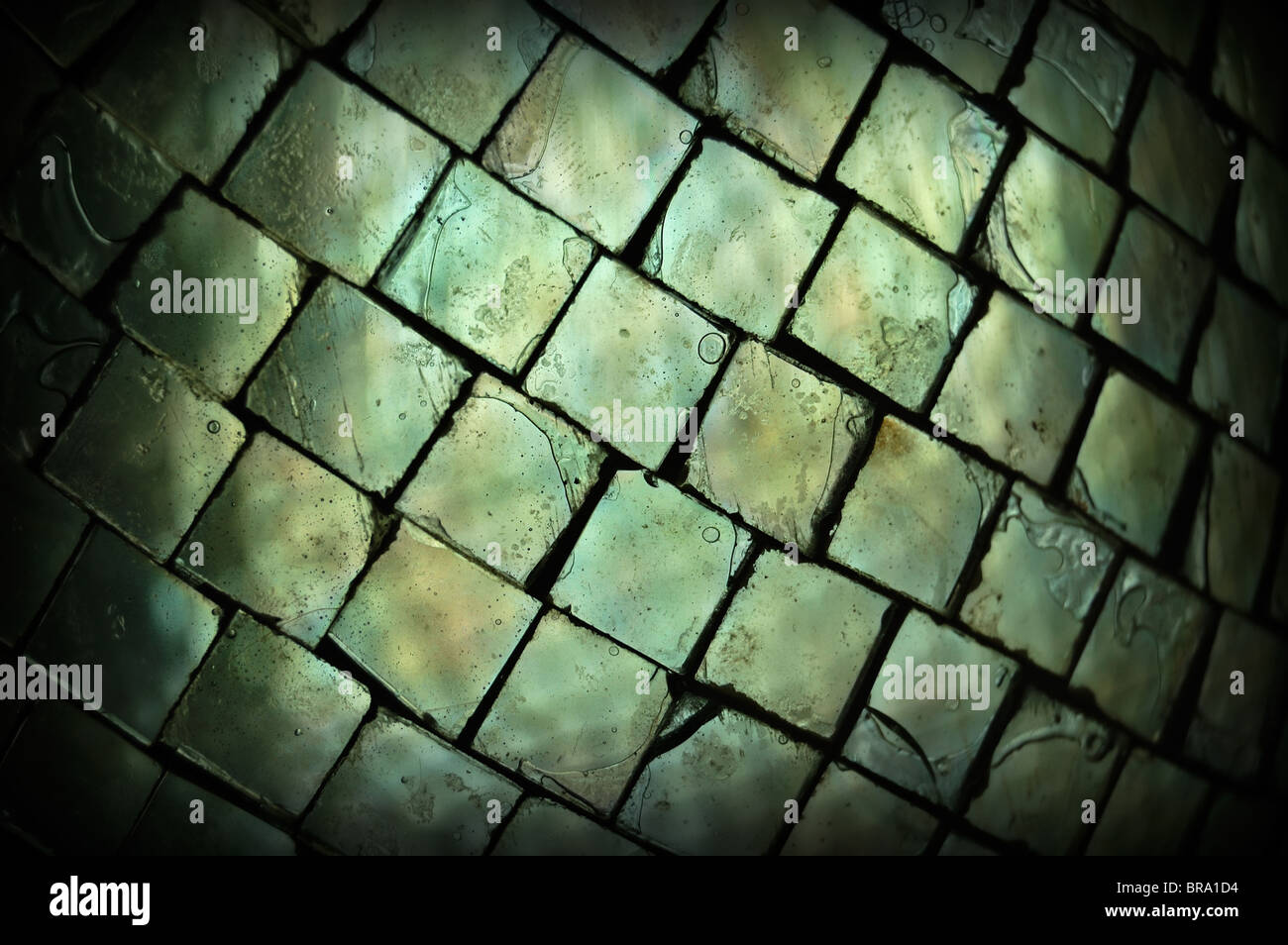 Stained broken glass squares texture macro. Abstract background ...