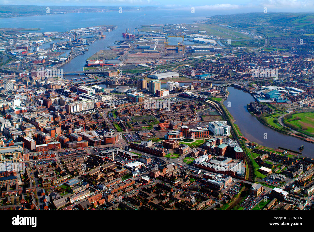 Aerial View Of Belfast, Ireland Stock Photo - Alamy