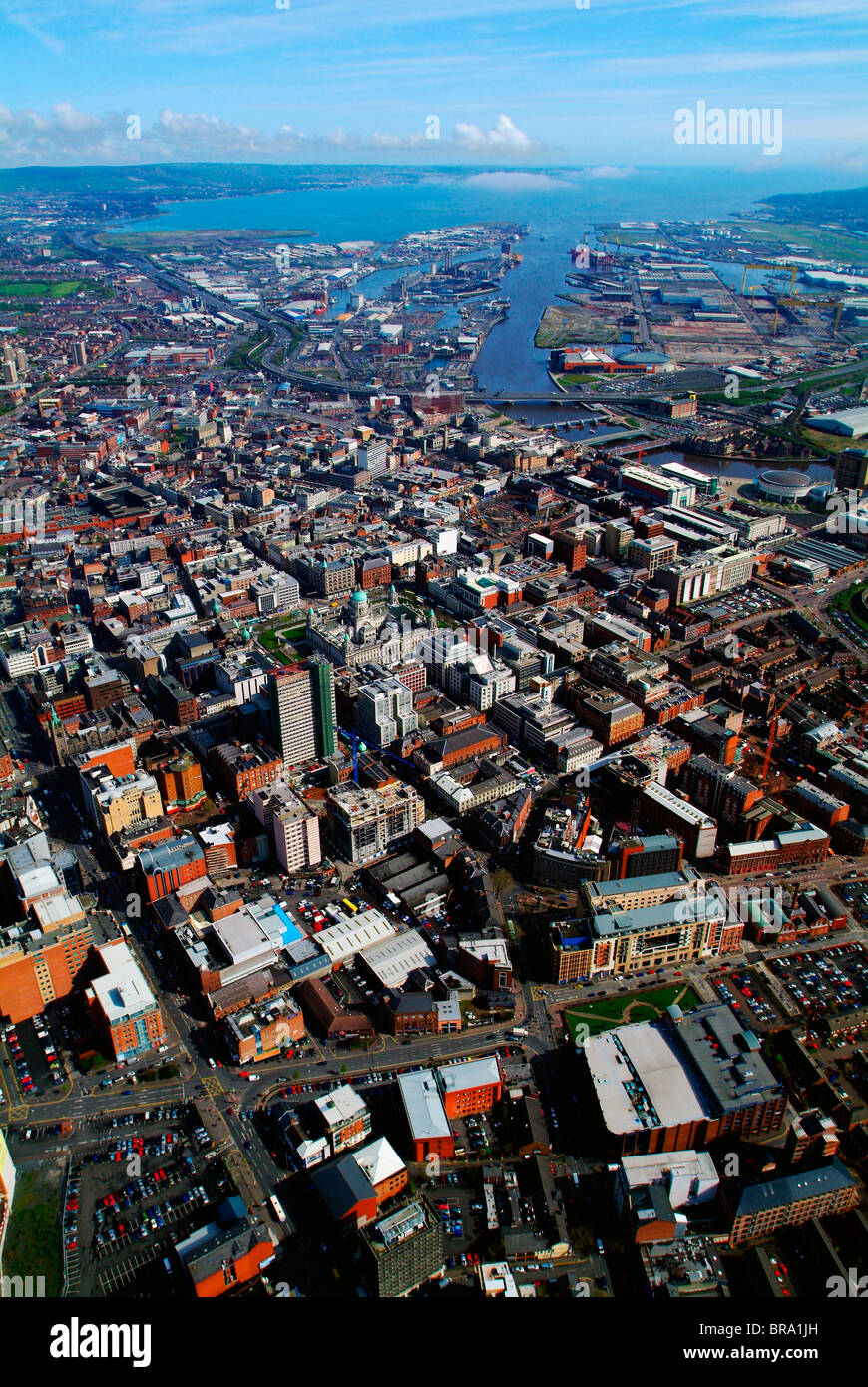 Aerial View Of Belfast, Ireland Stock Photo - Alamy