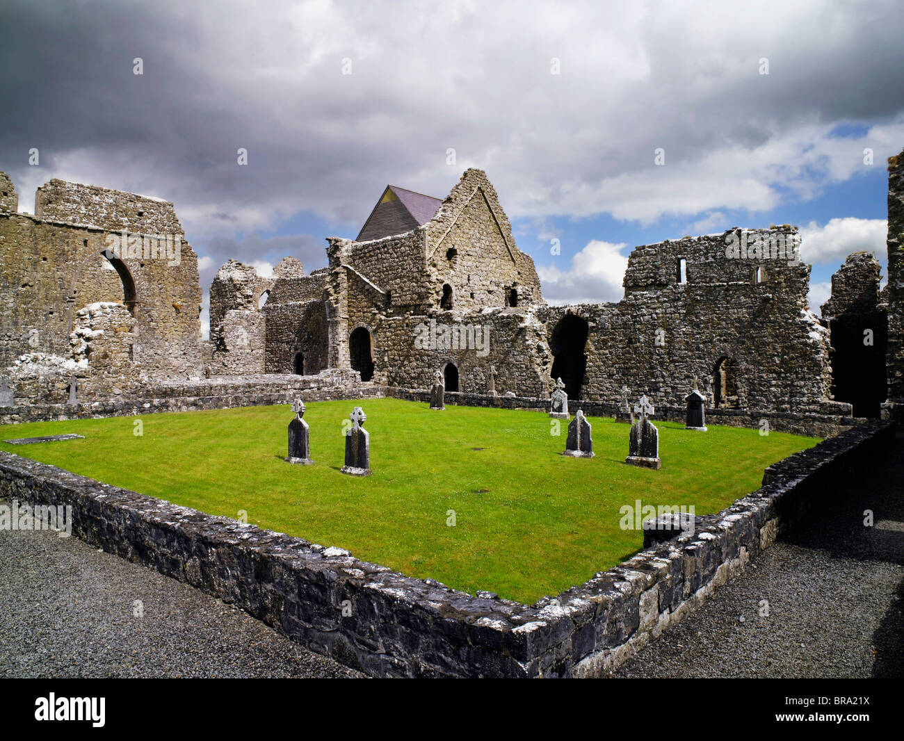 Abbeyknockmoy, Cistercian Abbey Of Knockmoy, Co. Galway, Ireland Stock ...
