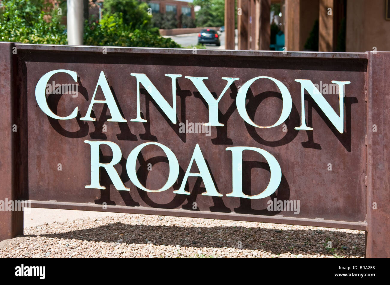 Steel Canyon Road sign in Santa Fe New Mexico Stock Photo - Alamy