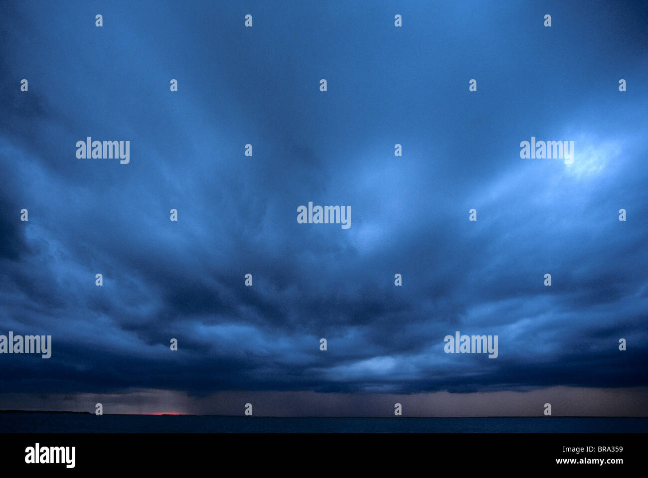 THUNDER STORM AT SUNSET Stock Photo - Alamy