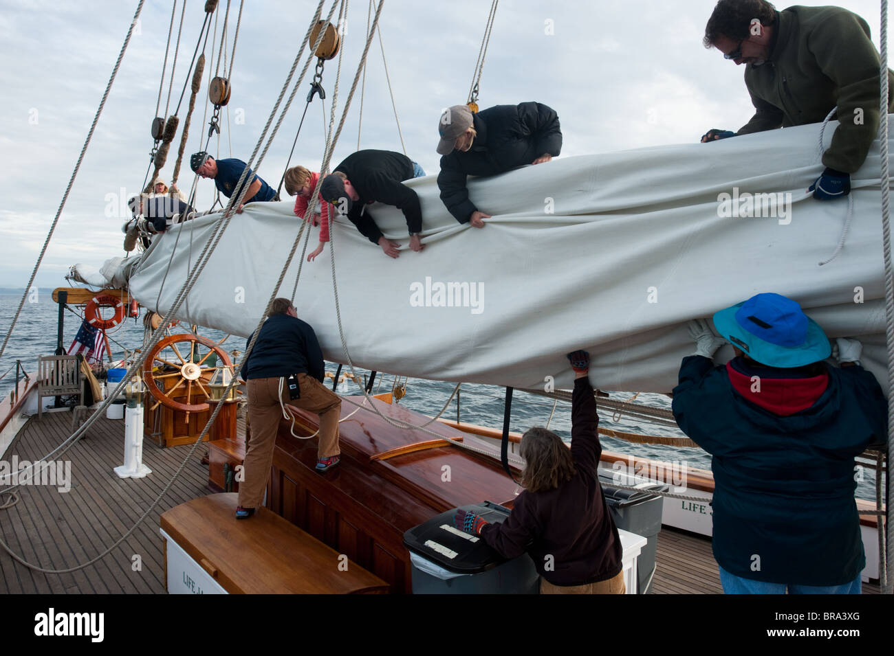 Aboard the historic tall ship "Zodiac" we went cruising through the San ...