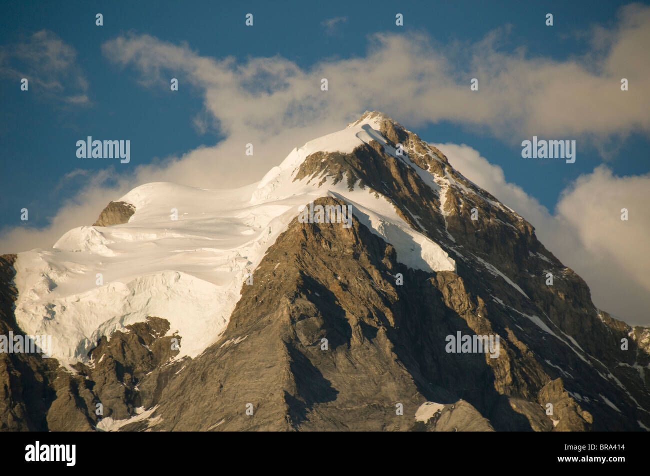 Summit of Jungfrau, (4,158†metres (13,642†ft), from Obersteinberg ...