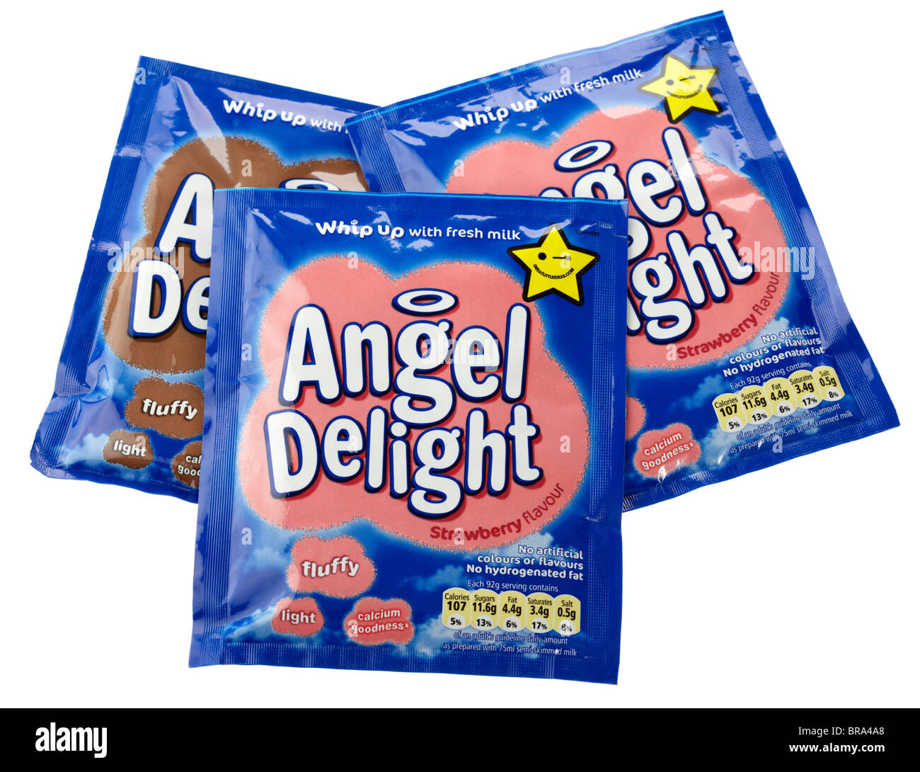 packets of angel delight mousse desert Stock Photo - Alamy