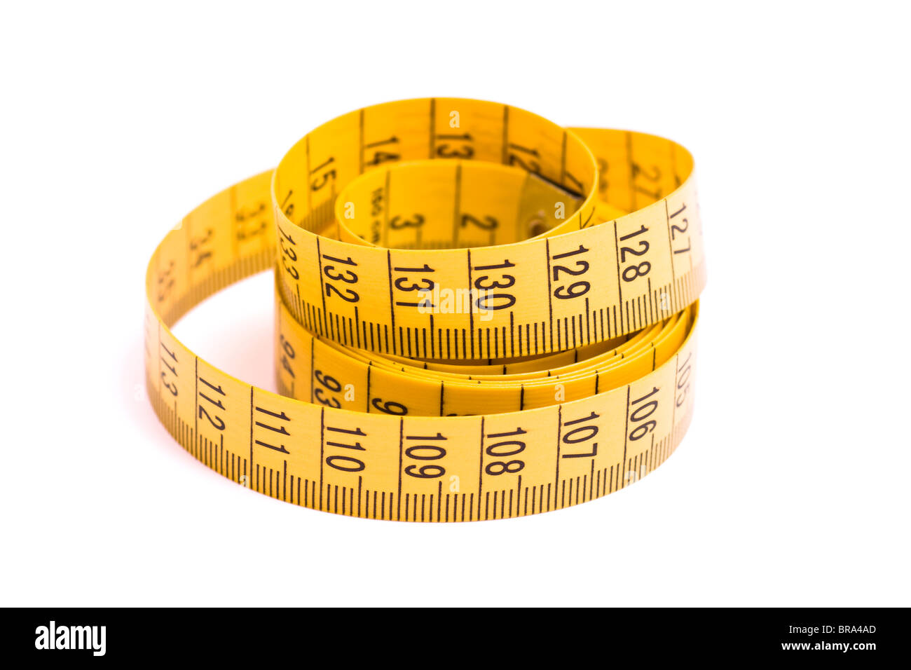Tape Measure on white background. Object isolated Stock Photo - Alamy
