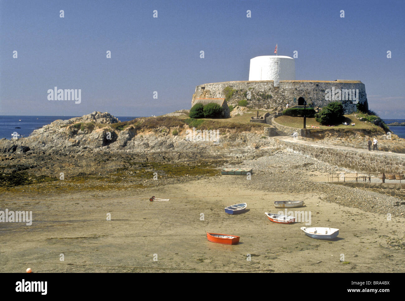 18th century Fort Grey now a maritime museum at Rocquaine Bay Guernsey ...