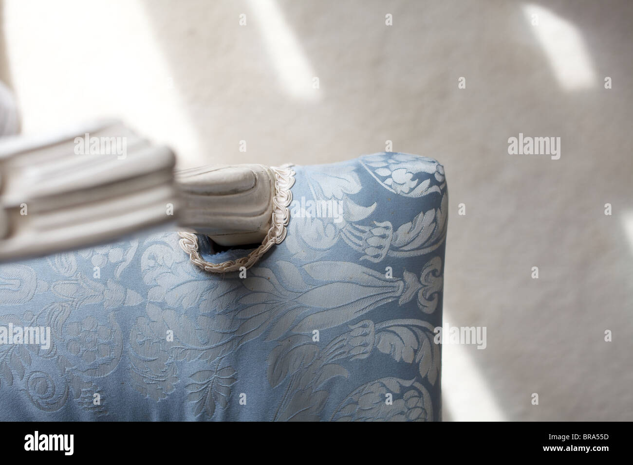 detail of a chair covered in a woven fabric Stock Photo - Alamy