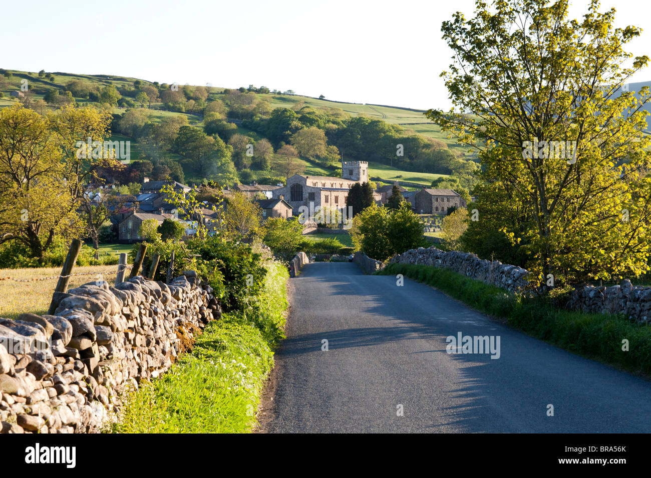 Evening light in Dentdale in the Yorkshire Dales National Park on the ...
