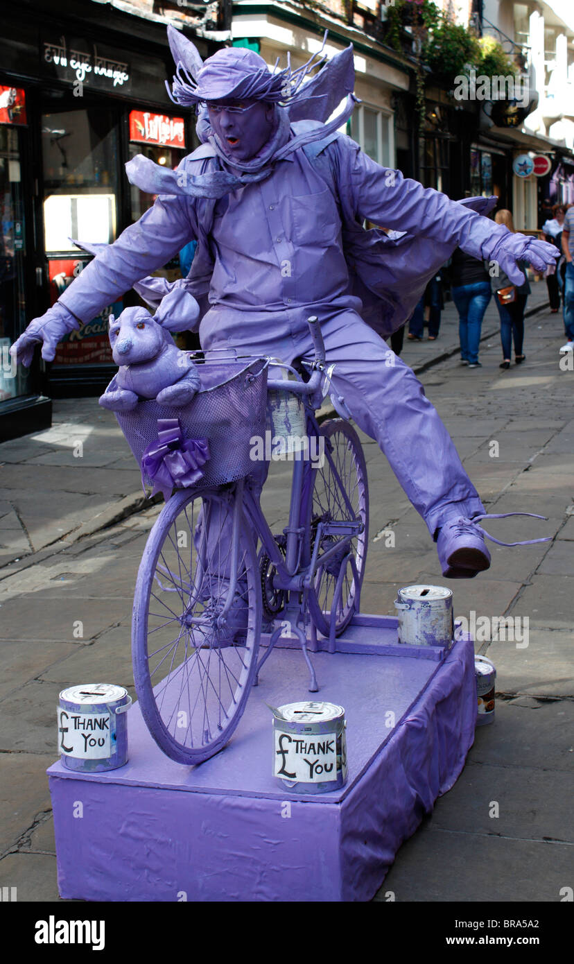 Street Performer York City England UK United Kingdom EU European Union ...