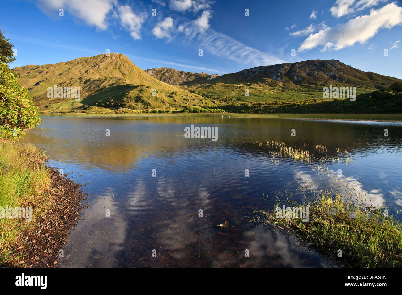 Summer evening on Kylemore Lough, Connemara, County Galway, Ireland ...