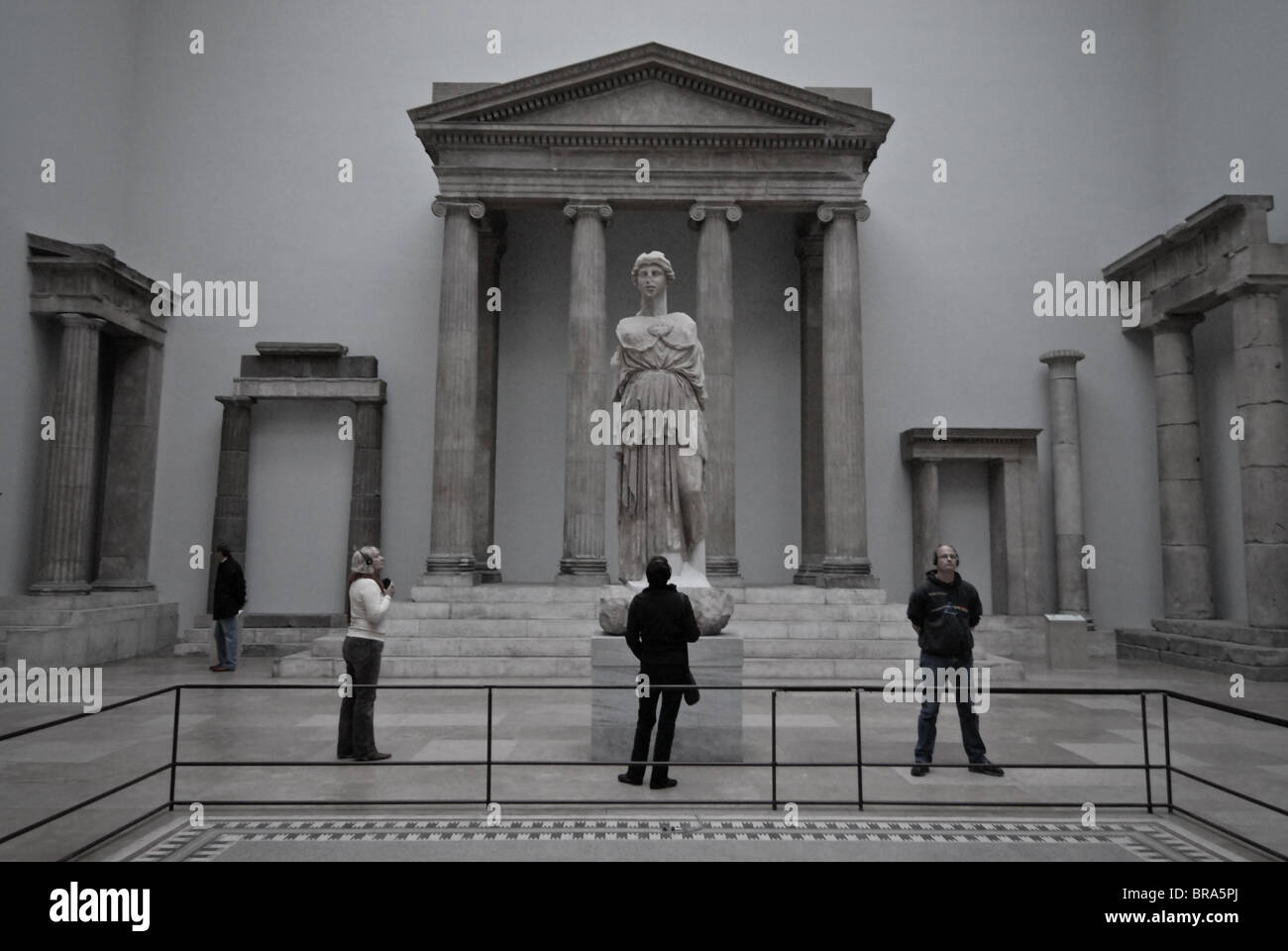 Visitors viewing exhibits in the Pergamon Museum in Berlin Stock Photo ...