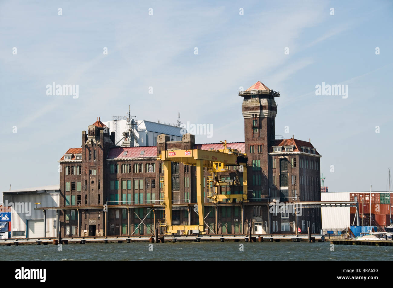 Netherlands Amsterdam port IJ docks Noordzeekanaal Stock Photo - Alamy