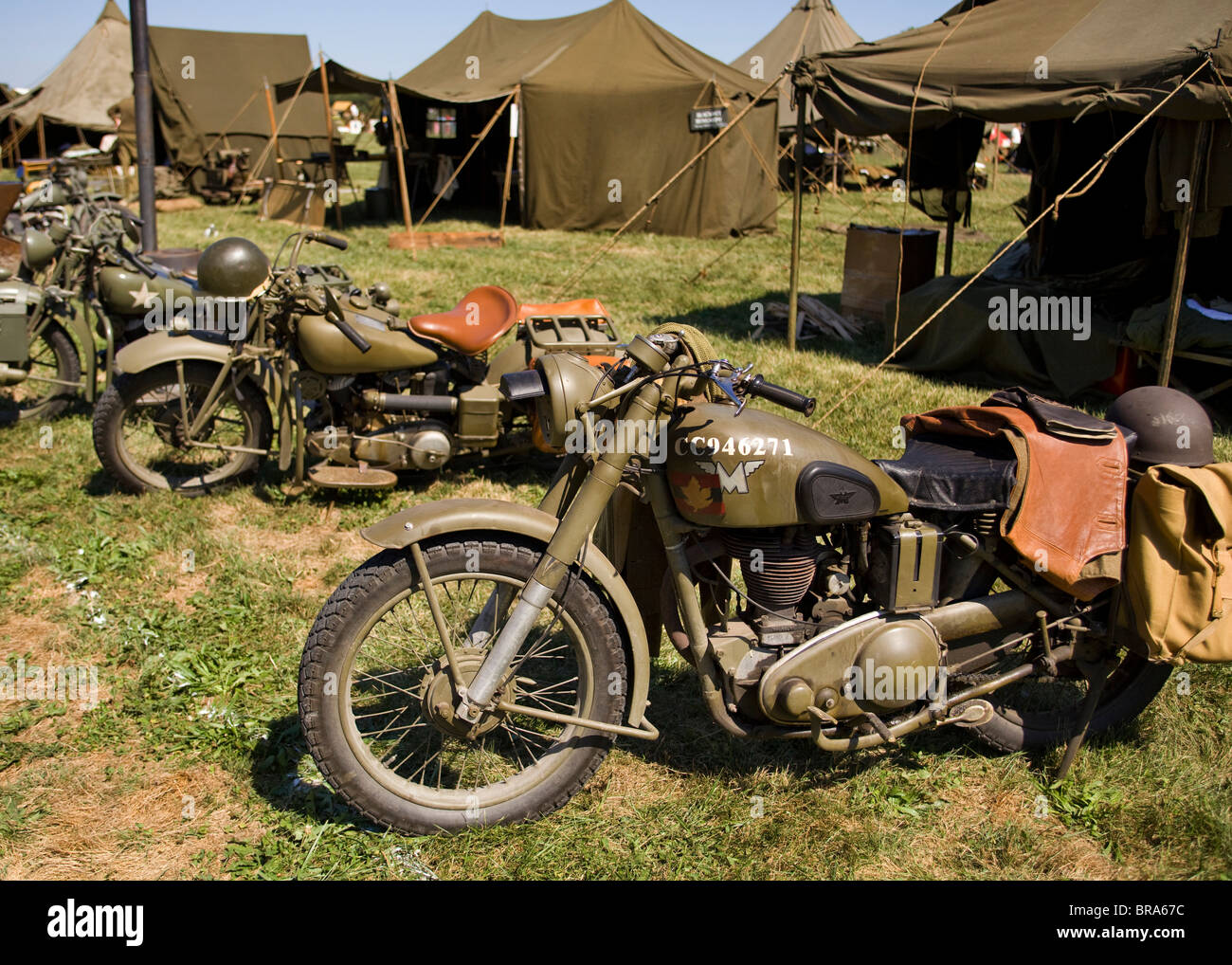 Harley Davidson WWII era WLA motorcycles Stock Photo - Alamy