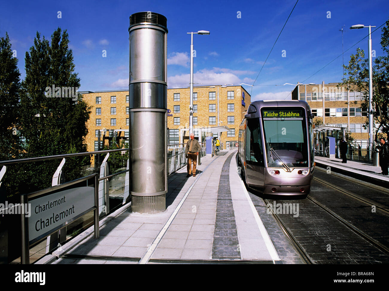 The Luas Light Railway, Charlemont Station, Dublin, Ireland Stock Photo ...