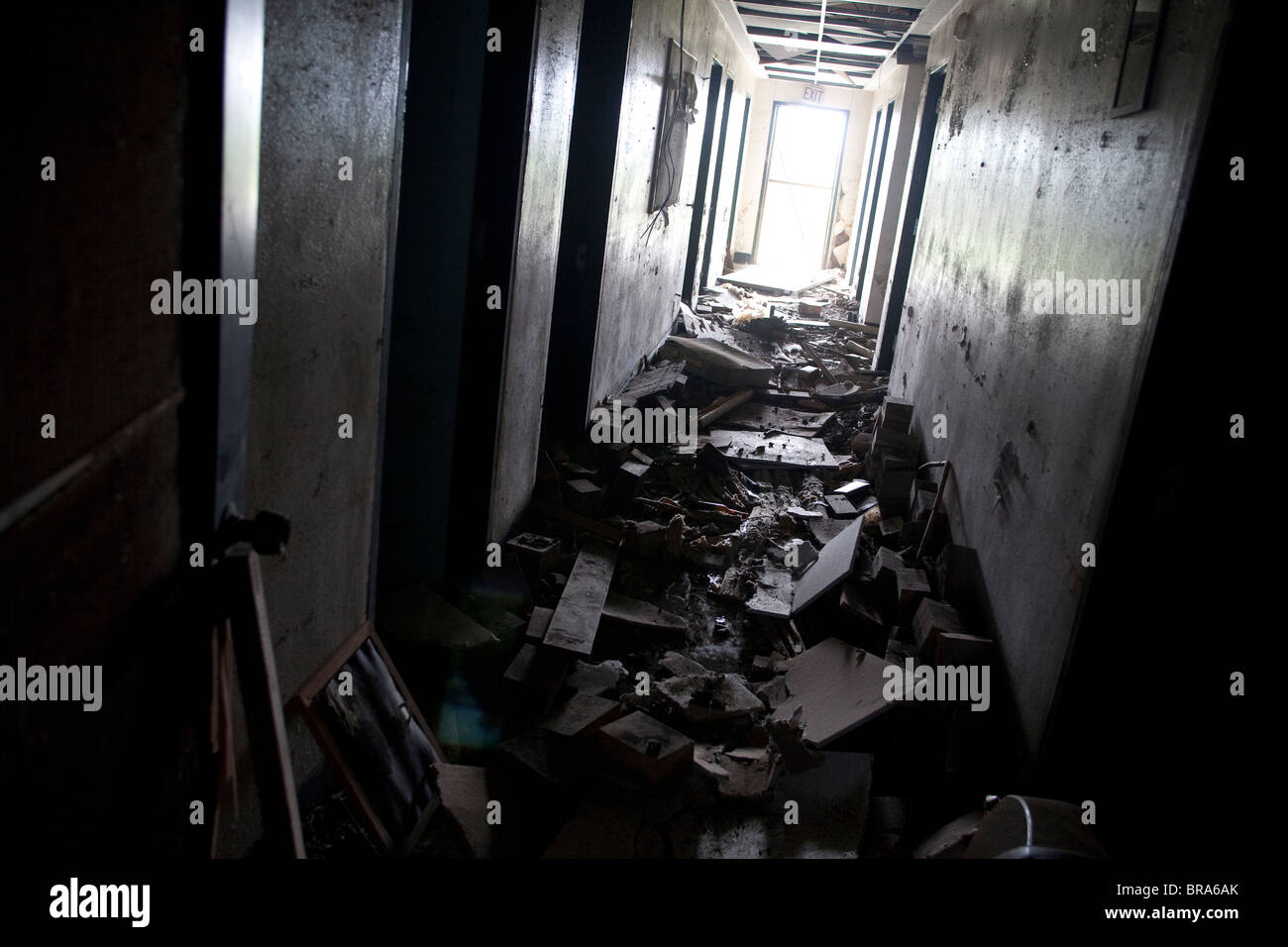 Blighted housing in New Orlean's Ninth Ward neighborhood Stock Photo ...