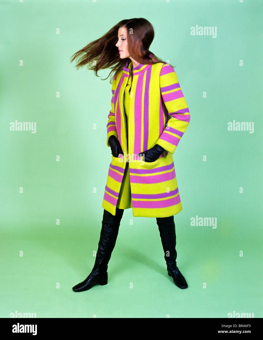 Young woman wind blown hair hi-res stock photography and images - Alamy