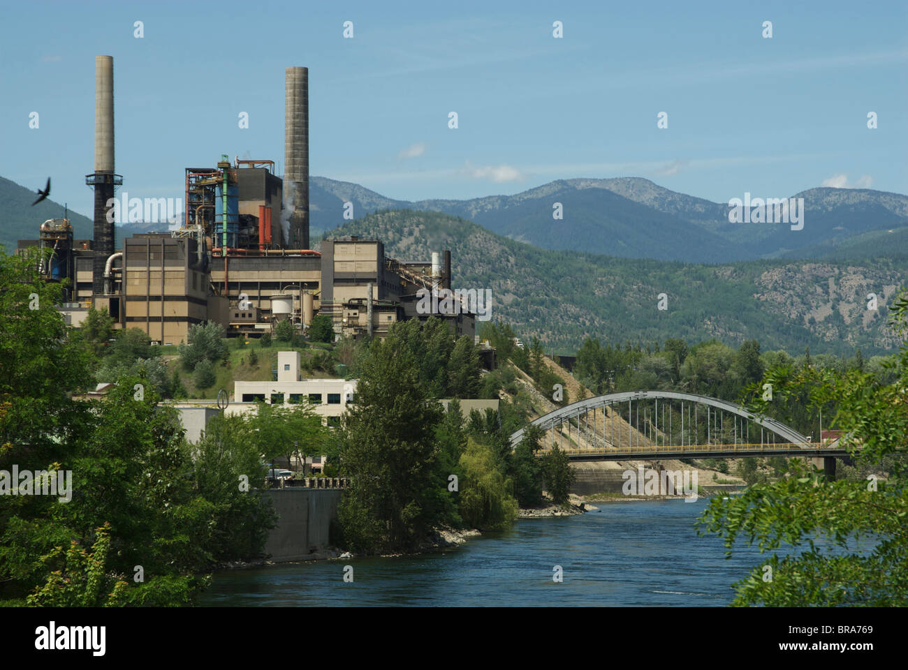 BC: Trail, Columbia River Basin, Teck Cominco Smelting Plant on ...